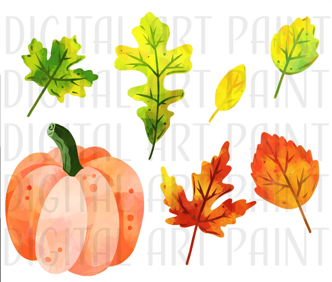 Fall Clipart Autumn Thanksgiving Halloween Art Pumpkin - Etsy