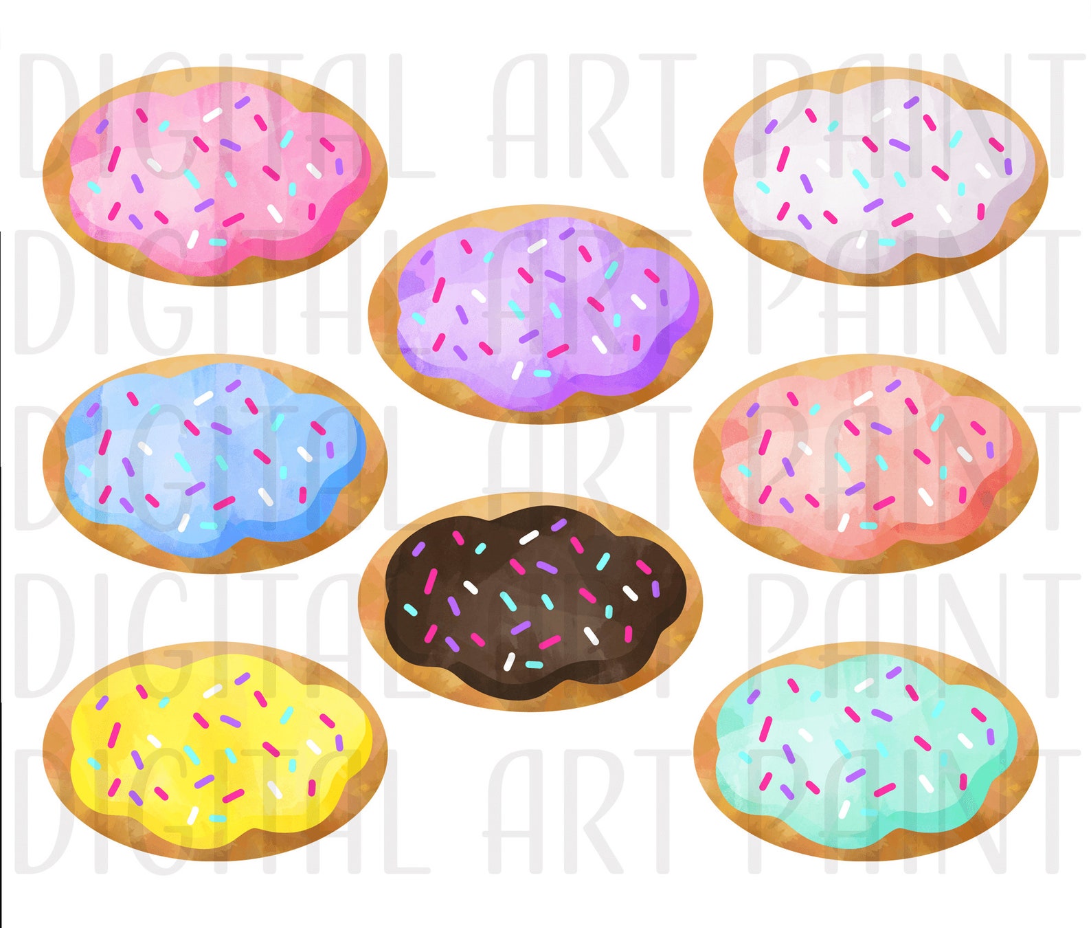 Donut Clipart Doughnut Clipart Donuts Clipart Food - Etsy