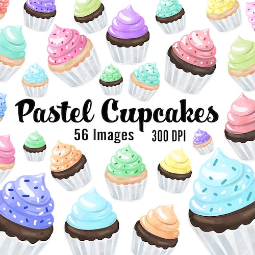 Cupcake Clipart Bakery Clipart Cupcake Clip Art Dessert - Etsy