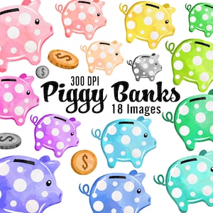 Piggy Bank Clipart Money Clipart Bank Clipart Planner Clipart Piggy ...