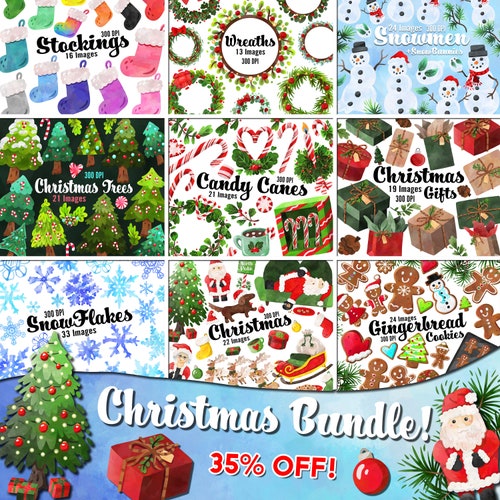 Christmas Cookie PNG Clipart Santa Snowman Gingerbread - Etsy