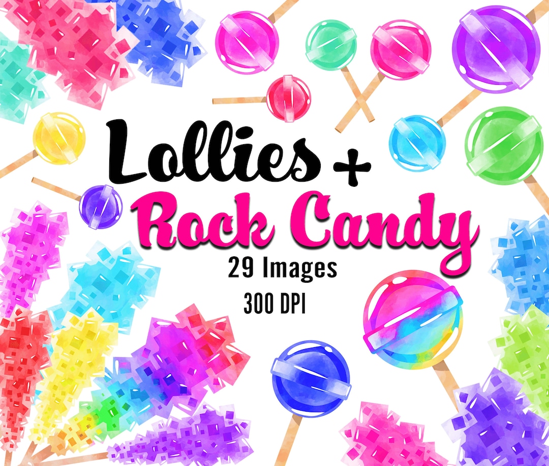 Lollipops Clipart Candy Clipart Lollipop PNG Candy PNG Rock Candy ...