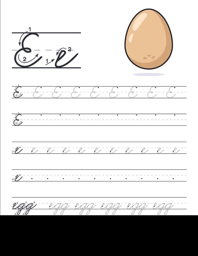 Alphabet Cursive Letter Writing - Etsy