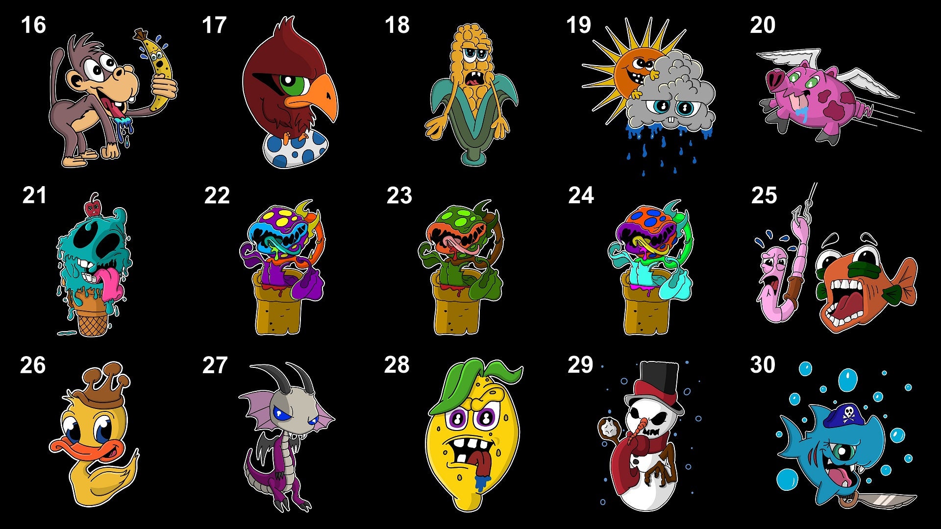 Cartoon Digital Art Original Character Designs Cool Digital Art - Etsy