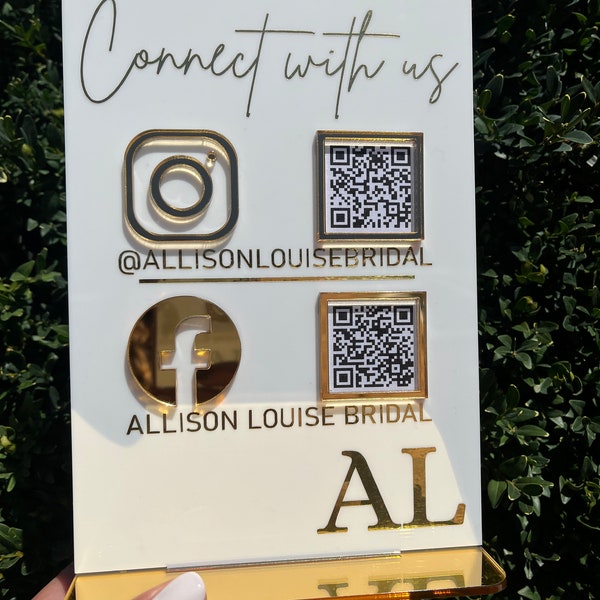 Acrylic Qr Code Sign - Etsy UK