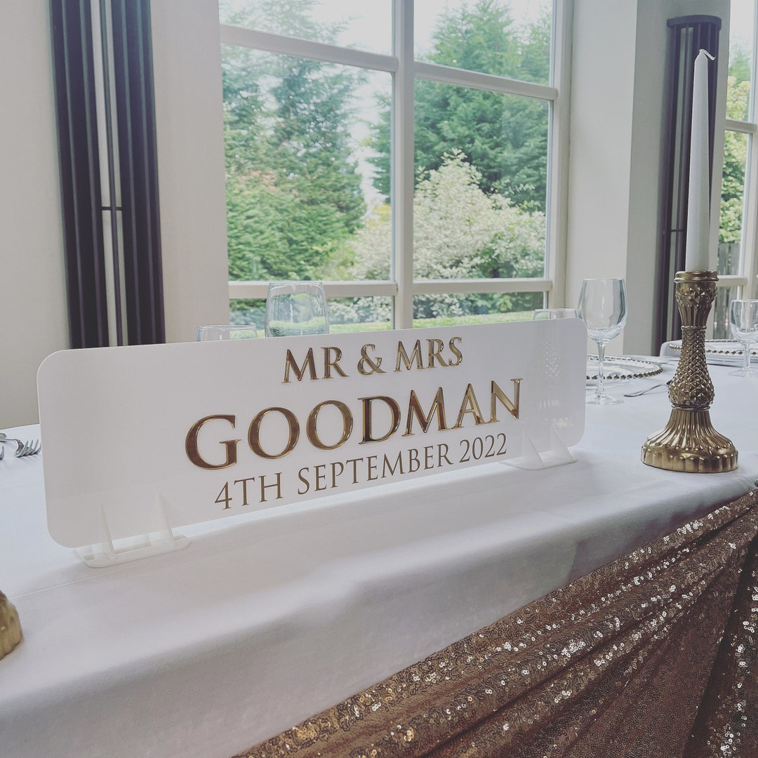 Top Table Sign Luxury Wedding Sign - Etsy UK