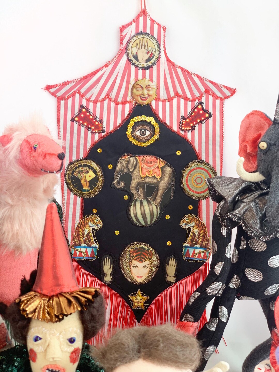 Vintage Circus Textile Shrine Circus Altar Wallhanging Vintage Circus ...