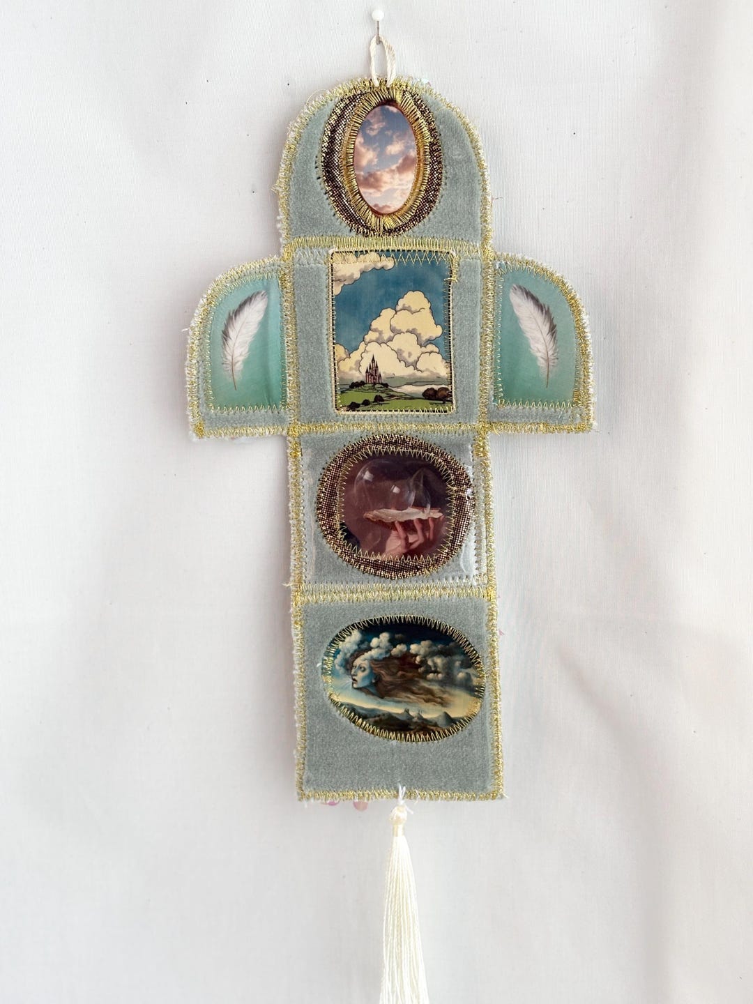 Pocket Altar of the Element Air, Handmade Original Textile Artwork ...