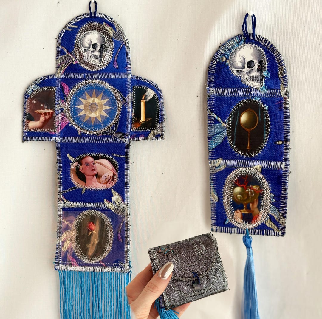 Vanitas Memento Mori Pocket Altar - Handmade Textile Shrine - Etsy