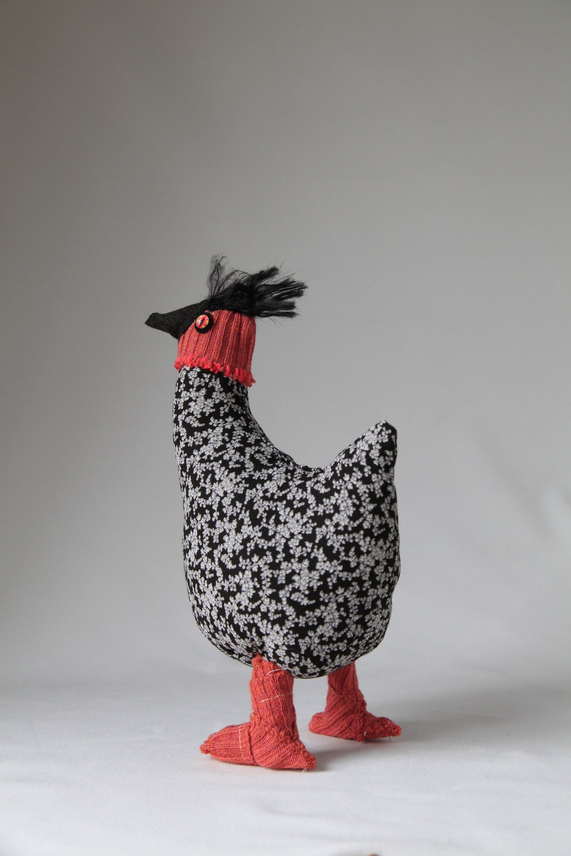 Nancy the punk chicken / Stuffed chicken / Punk Henne | Etsy