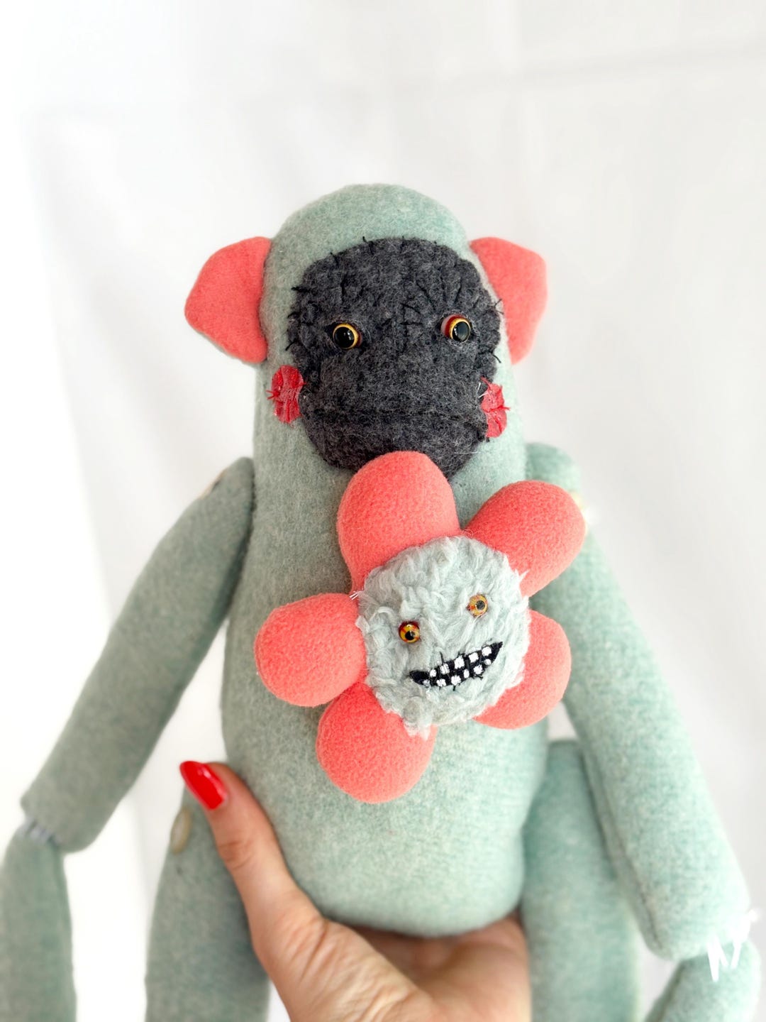 Mochi the Monkey and His Emotional Support Flower Zaza (zaza is Also a ...