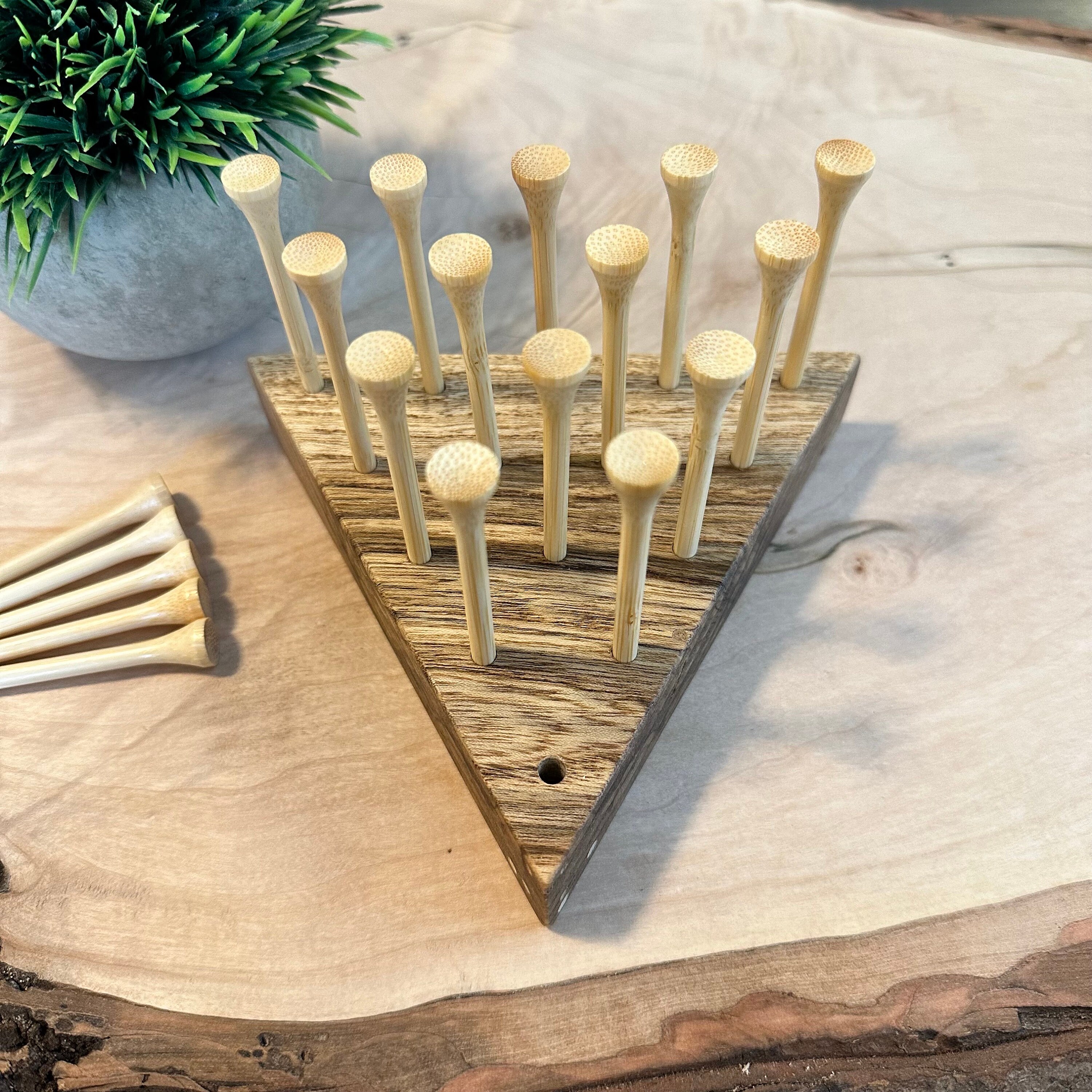 Hackberry Wood Peg Game: Triangle Puzzle Brain Teaser - Etsy