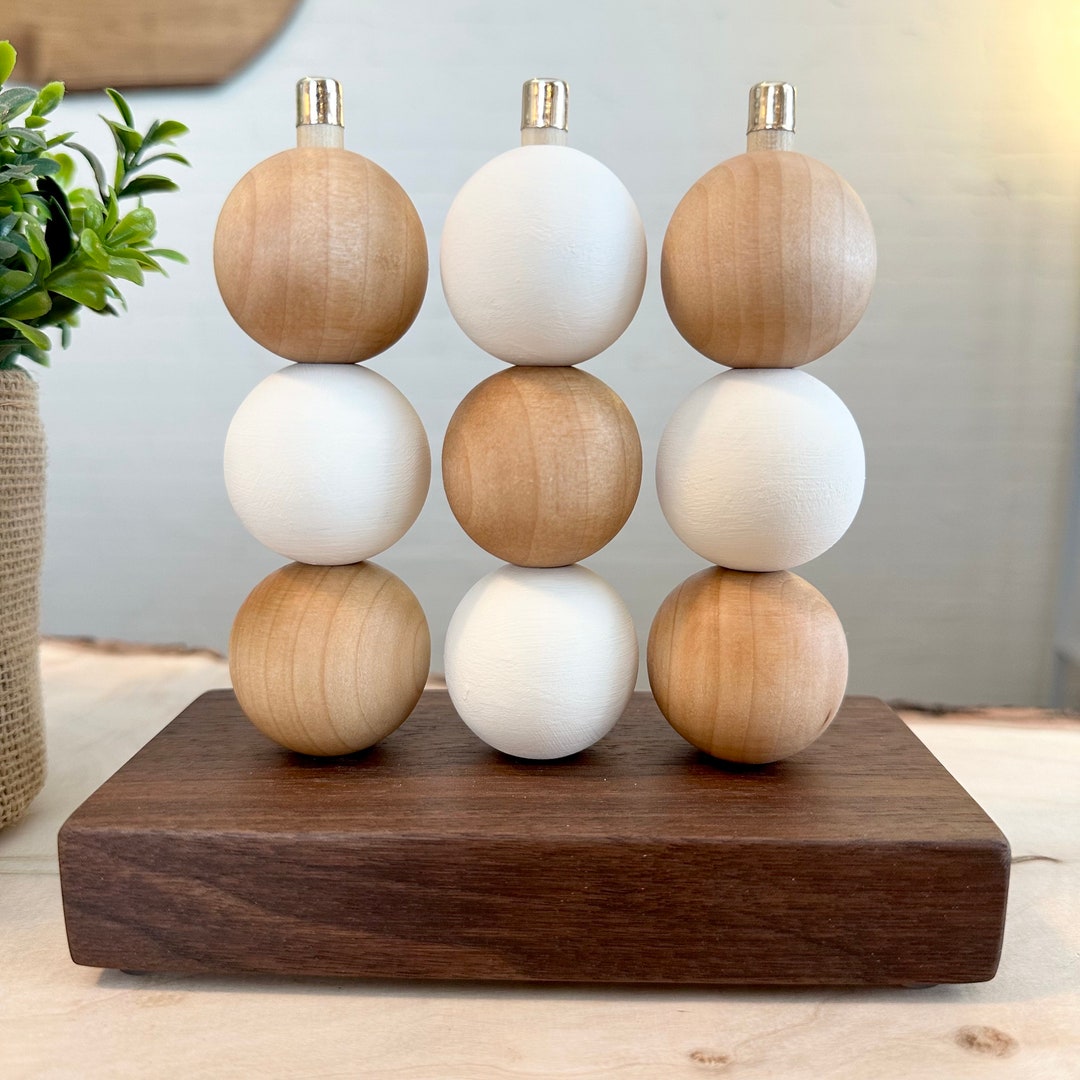Tic Tac Toe Wood Coffee Table Game Vertical Tic Tac Toe Game Modern ...
