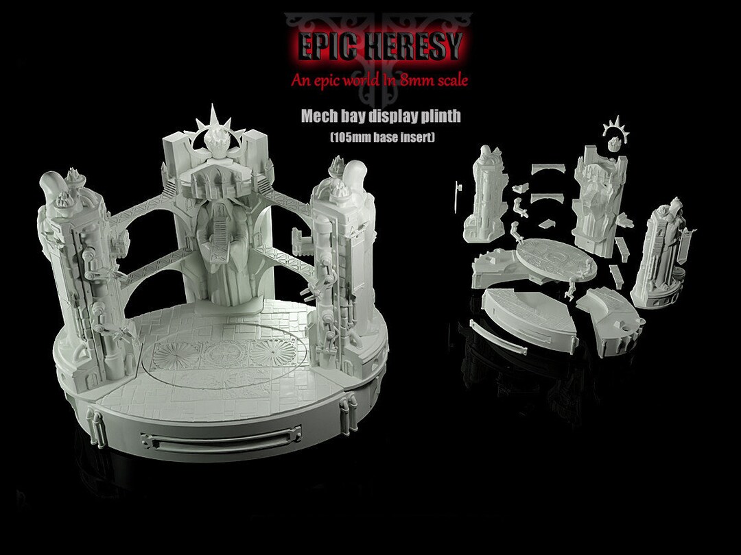 Mech Bay Display Plinth - 6mm - 8mm - Epic Scale - Wargaming - Display ...