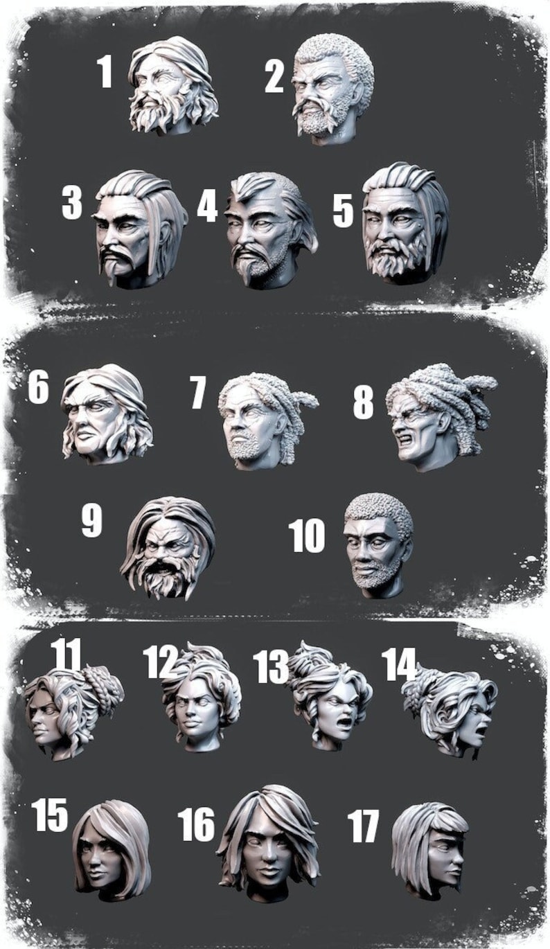 Alternative Heads 28mm Wargaming Resin Models Fine - Etsy UK