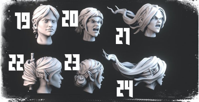 Alternative Female Heads 28mm Wargaming Resin Models - Etsy