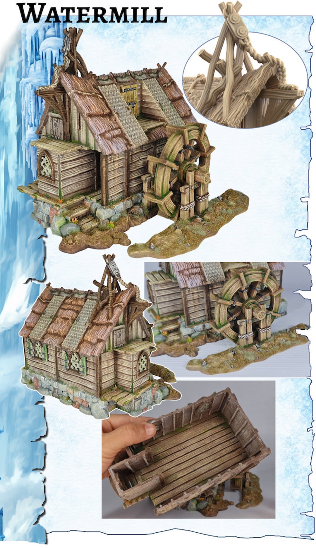 Scenery/terrain Watermill 28mm Scale - Etsy