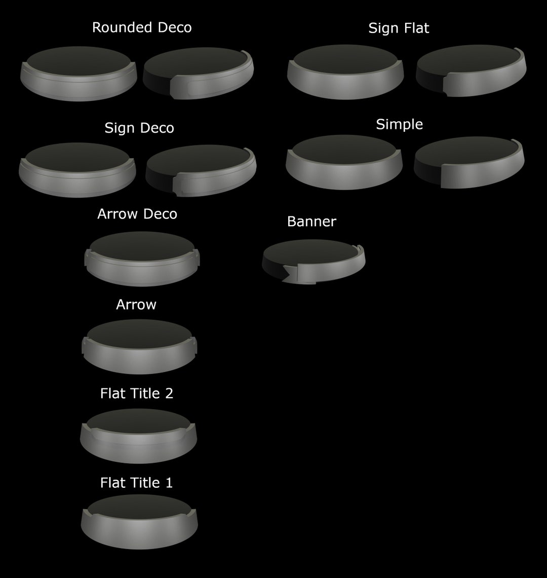 Nameplates for Your Models - Choose Your Style and Customise Your Text ...