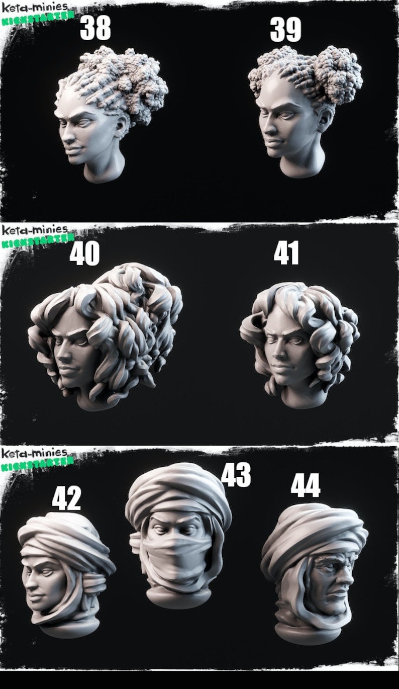 Alternative Heads 28mm Wargaming Resin Models Fine - Etsy UK