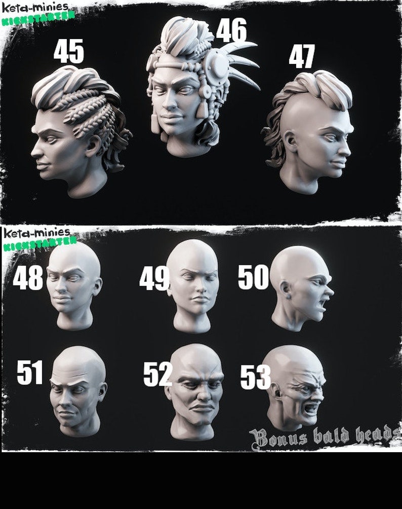 Alternative Heads 28mm Wargaming Resin Models Fine - Etsy UK