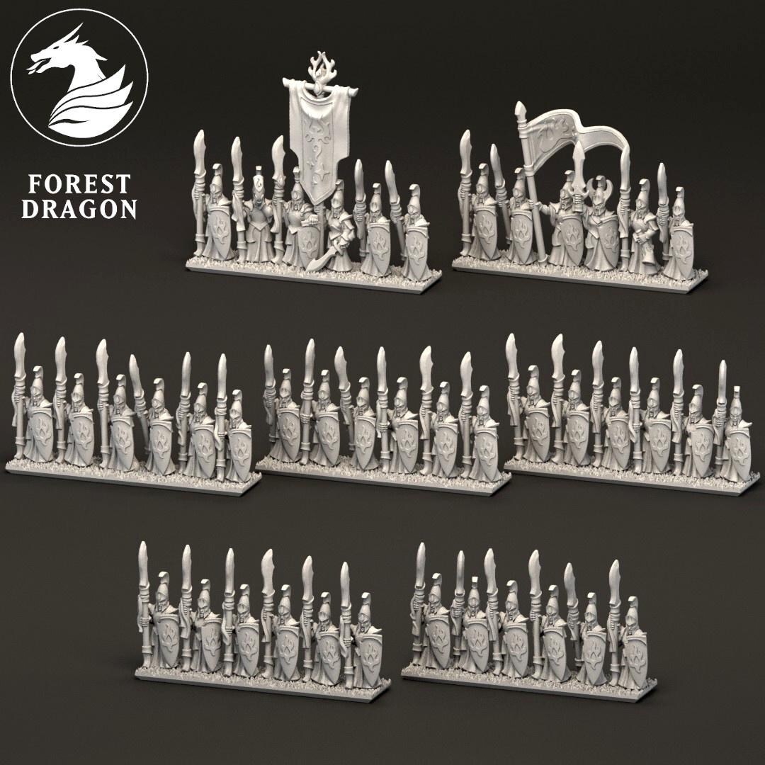 Aurethil Court Glaive Infantry - Revolution - Detailed Miniatures 10mm ...