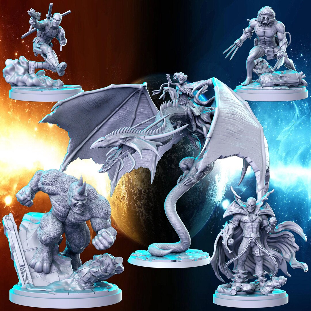 Deadpool/weapon X/dragon/rhino/spawn - Super Heroes - RN Estudio ...