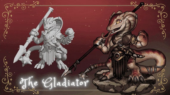 The Gladiator Tabletoprpg Characters Animals Dnd | Etsy
