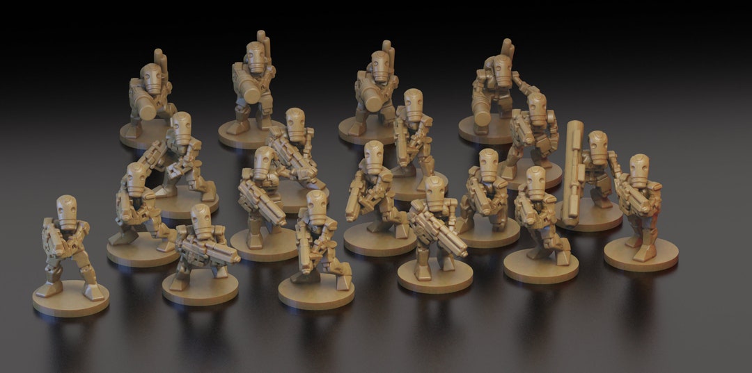 GMO B1 Battle Bots X19 - Tabletop RPG - Wargaming - 6mm - Sifi - Resin ...