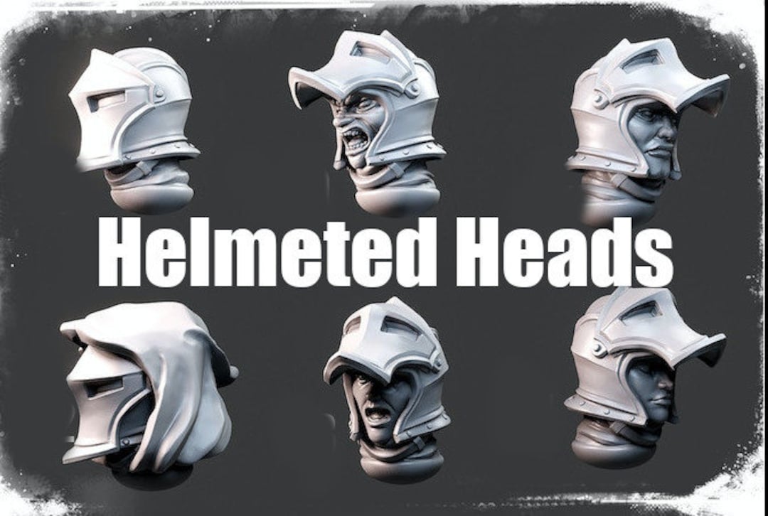 Alternative Helmeted Heads - 28mm - Wargaming - Resin Models - Fine ...
