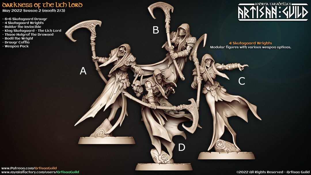 Skutagaard Wraiths - the Lich Lord - Dnd Tabletop Games - Resin ...