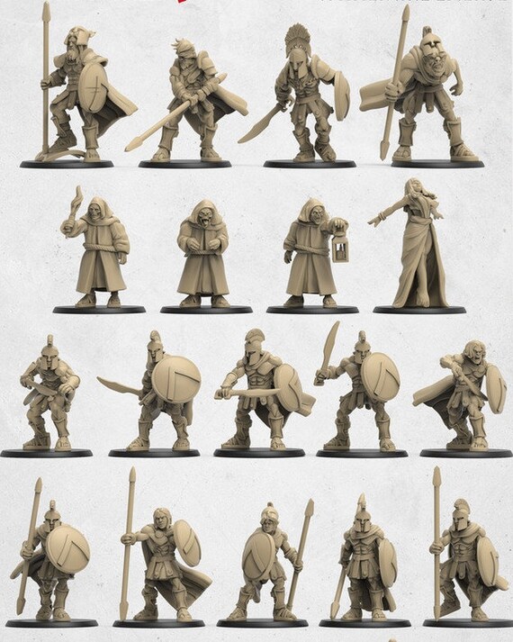 Spartans Tabletop RPG Models Dnd Tabletop Games Resin - Etsy
