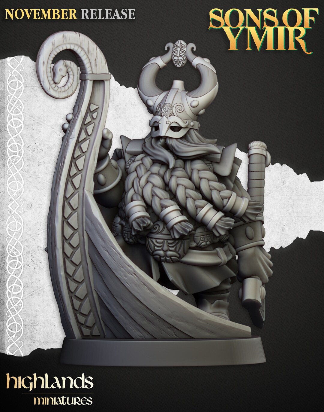 Dwarfs - Sea Lord - Sons of Ymir - 32mm/28mm - Ideal for Tabletop Rpgs ...