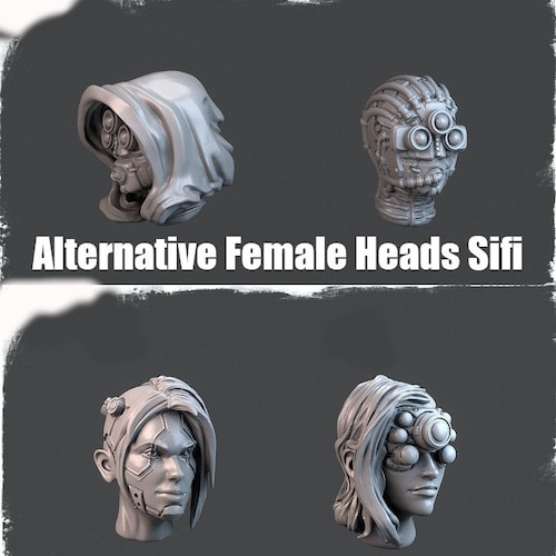 Alternative Female Heads 28mm Wargaming Resin Models - Etsy