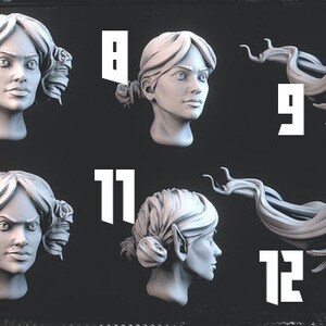 Alternative Female Heads - 28mm - Wargaming - Resin Models - Fine ...