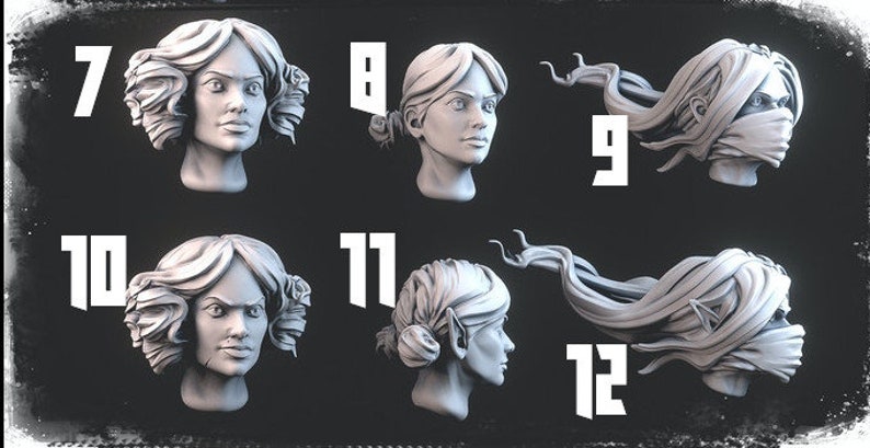 Alternative Female Heads 28mm Wargaming Resin Models - Etsy