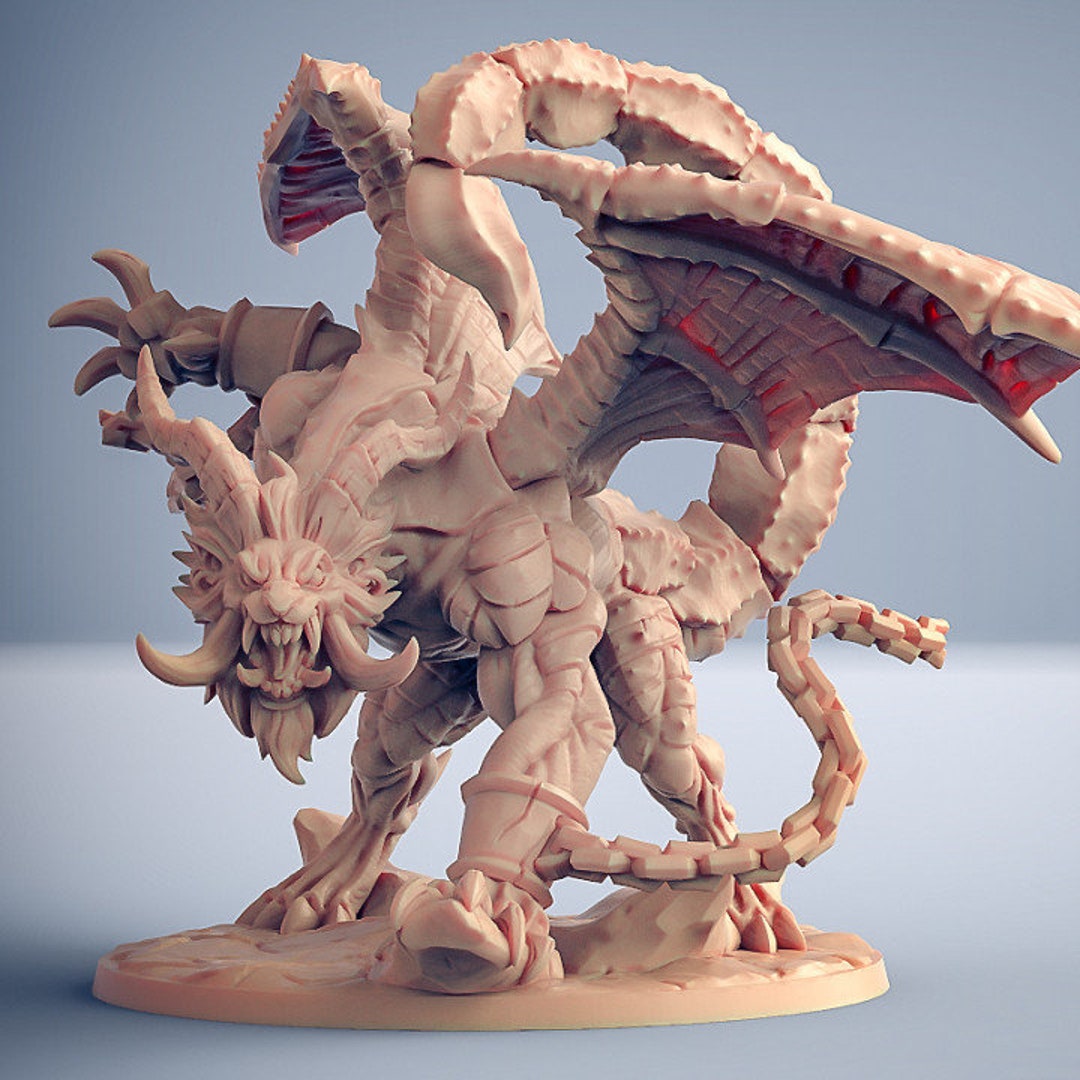 Ashen Manticore - Artisan Guild - Dnd Tabletop Games - Resin Miniature ...