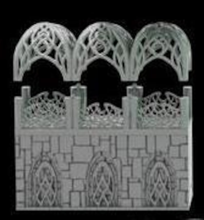 Elven Gate and Walls - Scenery/terrain - Conquest Creations - 10mm ...