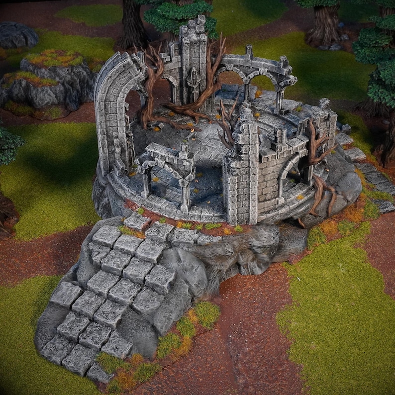 Hilltop Ruin - Scenery/terrain - Conquest Creations - 10mm Scale ...