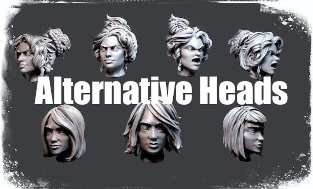Alternative Heads - 28mm - Wargaming - Resin Models - Fine Detail - Etsy