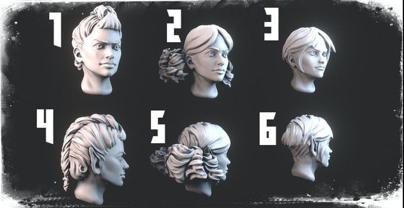 Alternative Female Heads 28mm Wargaming Resin Models - Etsy