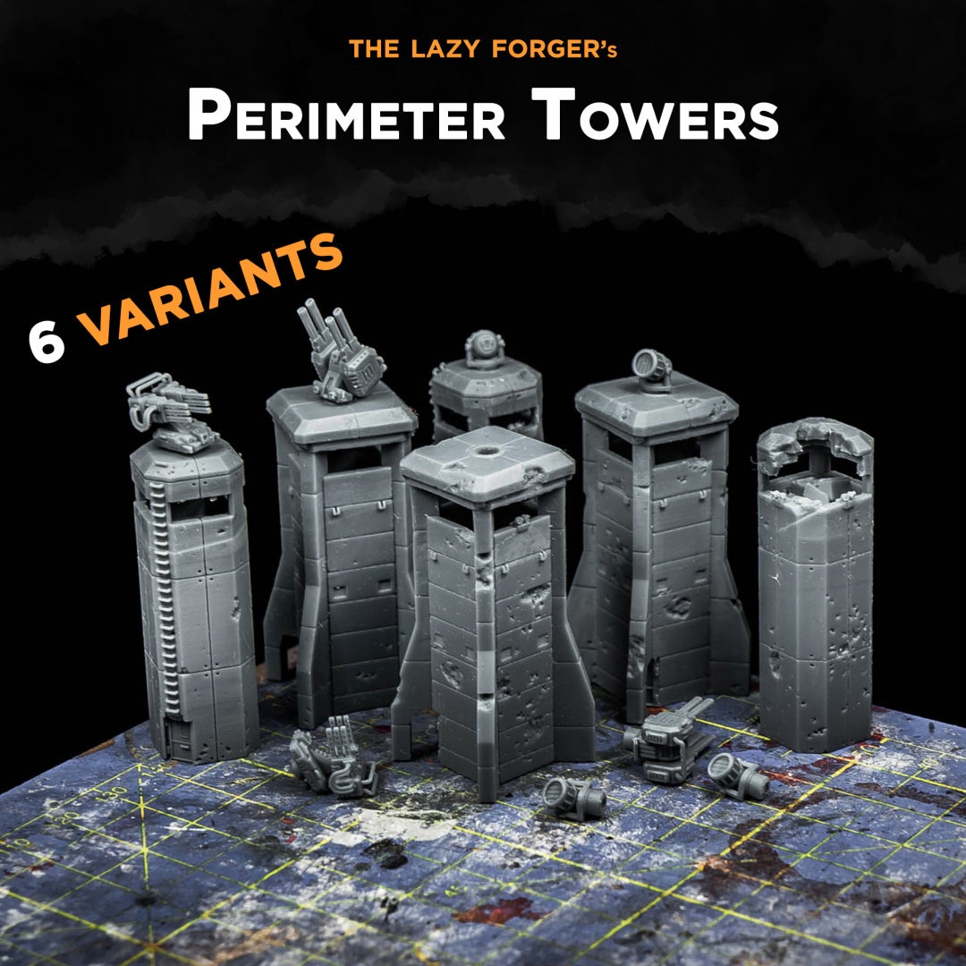 Perimeter Towers Set of 6 - Scenery - 6mm - Epic - Resin Miniatures - Etsy