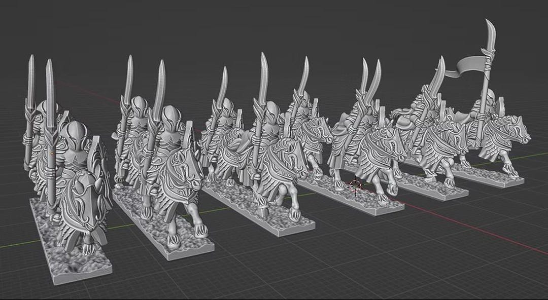 Elves of the Past Age - Heavy Cavalry - 10mm - Revolution - Detailed ...