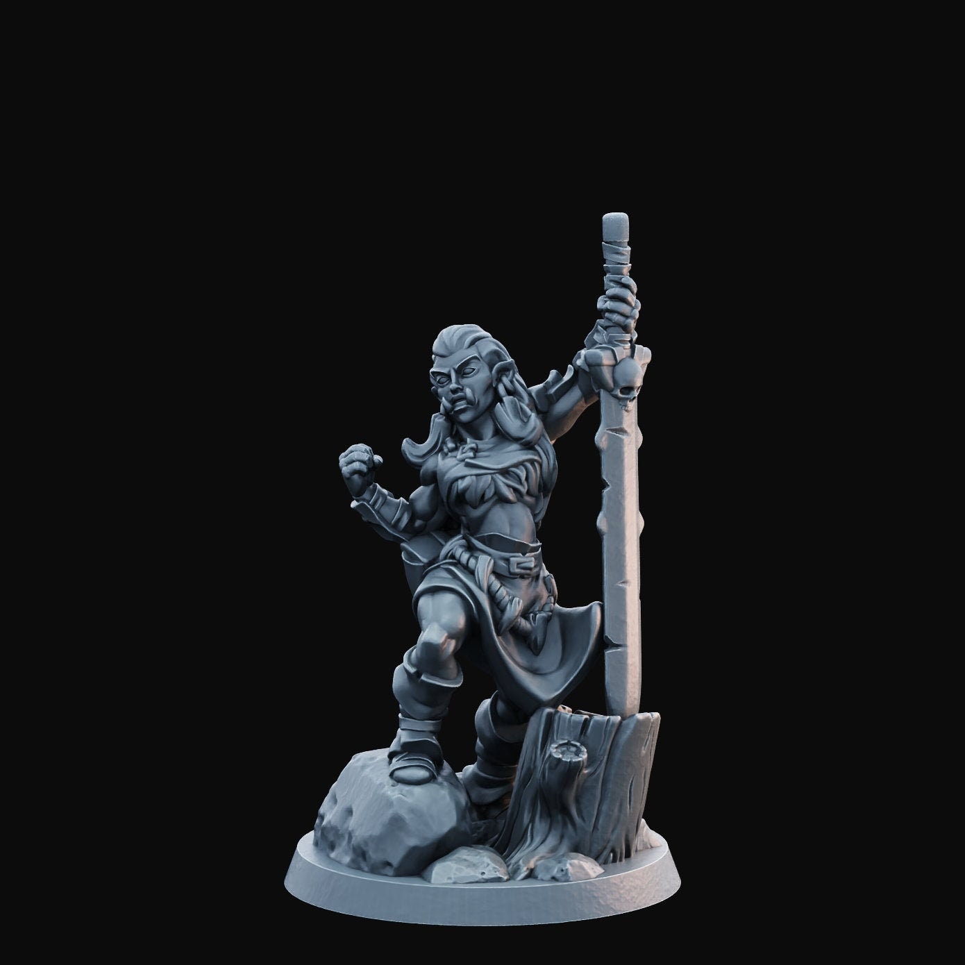 Half Orc Female Miniature