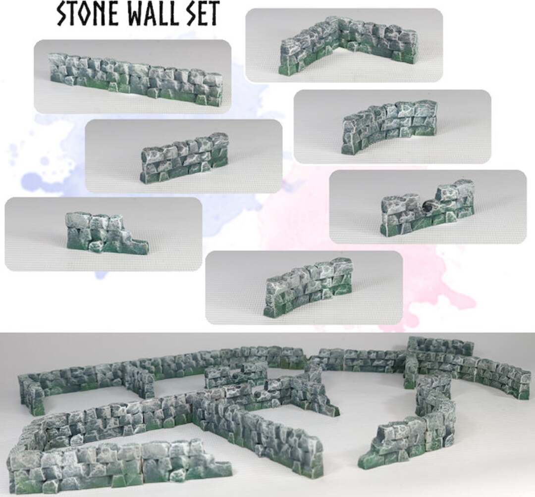 Scenery/terrain - Stone Walls - 10mm Scale - Resin Models - Etsy