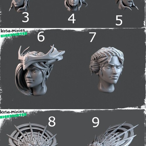 Alternative Female Heads 28mm Wargaming Resin Models - Etsy