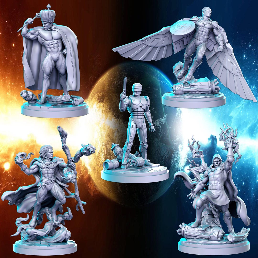 Coleman/falcon/robocop/voodoo/dr Doom - Super Heroes- RN Estudio ...