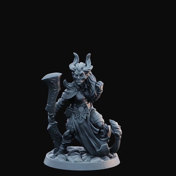 Demonkin Female Arbiter Miniatures Dungeons & Dragons | Etsy