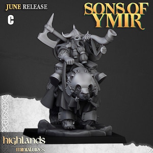 Dwarfs - Heavy Bear Cavalry - Sons of Ymir - 32mm/28mm - Ideal for ...