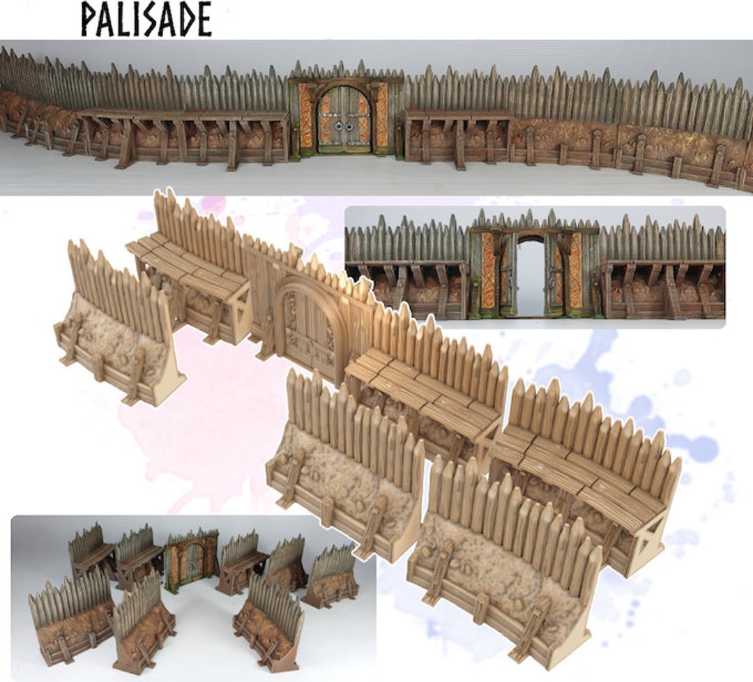Scenery/terrain - Palisade/wooden Wall - 10mm Scale - Resin Models - Etsy