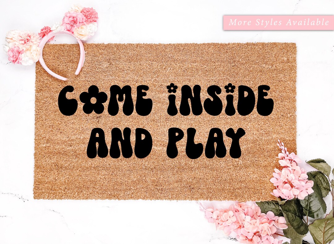 Playhouse Doormat: Groovy Kids Welcome Mat, Fun Porch Decor - Etsy